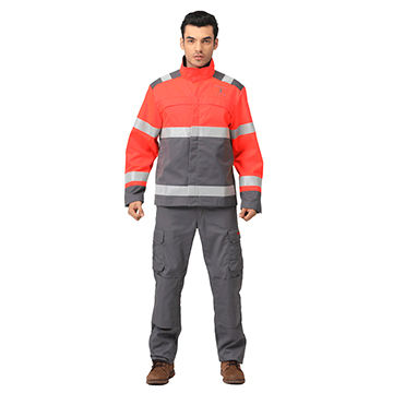 Buy Wholesale Taiwan Fire Resistant Luminous Safety Work Red Jacket ...