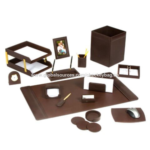 Buy Wholesale China Desk Accessories, Office Desk Sets, Leather Desk ...