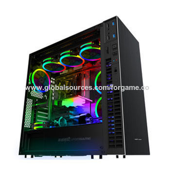 2021 hot selling Tempered glass gaming pc case with RGB remote ...
