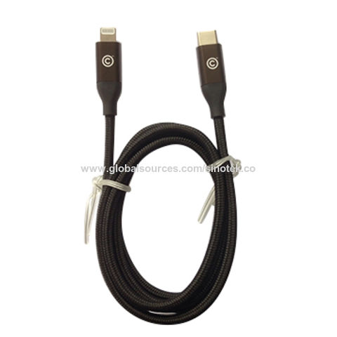 Fast PD Charger type C to lightning cable nylon fibers bariding 1 m ...