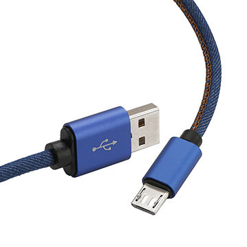 Buy China Wholesale Wistar Blue Jean Pu Leather Usb Data Cable For ...