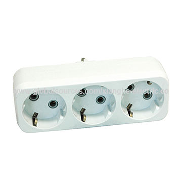 Buy Wholesale China European Type Plug Adapter 1 To 3 Socket-outlets ...