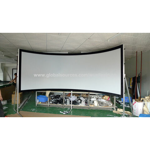 Home Curved Fixed Frame Projection Screen With Acoustically Transparent ...