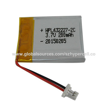 Buy Wholesale China High Quality Lithium Polymer 3.7v 200mah 432227 ...