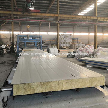 Buy Wholesale China Rock Wool Sandwich Panel 50mm Heat Wall Panel ...