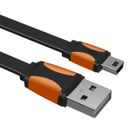 Buy Wholesale China Dual Color Flat Usb 2.0 Male To Mini Usb Male Cable ...