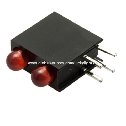 3mm Round, Super Bright Red Bi-Level LED CBI, Assembly LED Through-hole ...