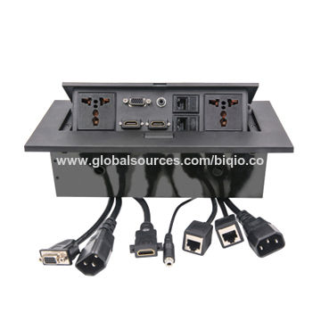 Multiple Electric Pop-up Tabletop Power Outlet Box with Wires, Hidden ...