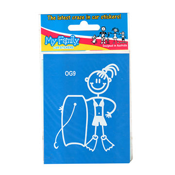 Buy Wholesale China Older Girl With Boogie Board Car Sticker - My ...