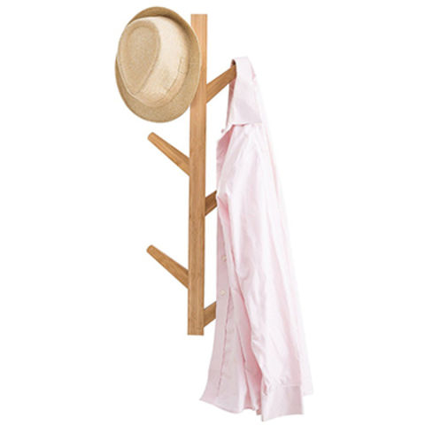 Buy Wholesale China 6-hook Wall Mounted Natural Bamboo Wood Tree Branch ...