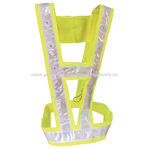 Buy Wholesale China Super Bright 16 Led Flashing Safety Vest & Super ...
