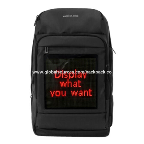 Buy Wholesale China Smart Outdoor Travel Led Display Usb Led Backpack ...