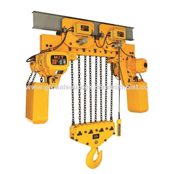 Low Headroom 20-ton Electric Hoist, 8 Chains And Trolley - Buy China ...