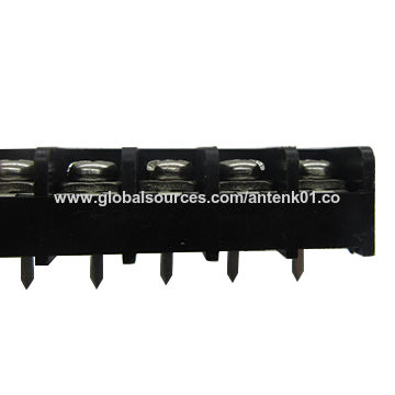 China 9.5mm PCB Barrier Terminal Block Black with CAP on Global Sources ...