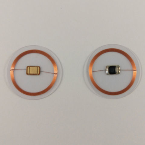 RFID PVC clear coin tag, disc tag (NXP® ICODE SLI 13.56Mhz) OD27mm HTP ...