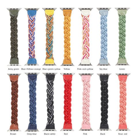 Single Tour Braided Elastic Strap For Iwatch 7 Nylon Watch Band 41mm $5 ...