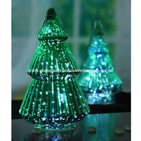 Buy Wholesale China Green Led Glass Christmas Tree, With Led Inside ...