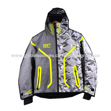 Soft shell sports jacket, nylon and polyester fabrics with breathable ...