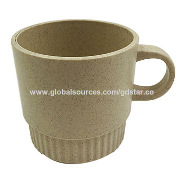 100% Eco Friendly BPA Free Bamboo Fiber and wheat straw fiber coffee ...
