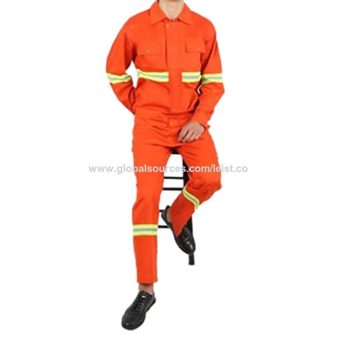 China 2 pieces industrial worksuits,100% cotton,240gsm,5cm reflective ...