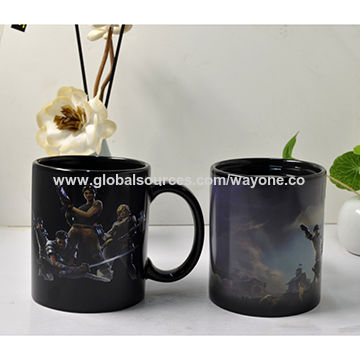 Buy Wholesale China Hot Or Cold Colorchanging Ceramic 11oz Black Solid ...