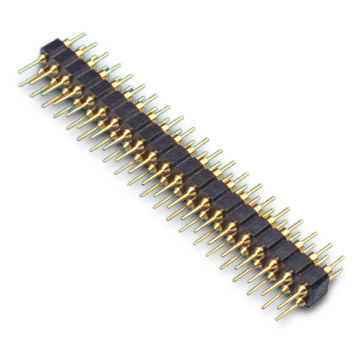 2.54mm Pin Header, Dual Row, Straight Type, with Maximum 10mΩ Contact Resistance, Straight Angle ...