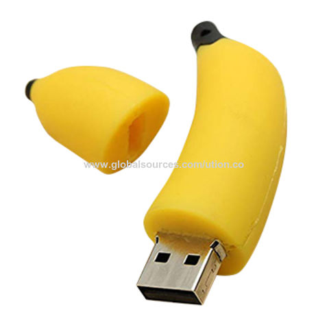 China High speed fruit shape usb flash drive PVC banana usb flash disk ...