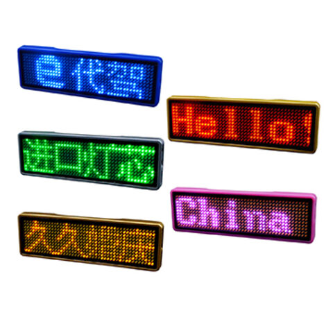 Led Name Display Scrolling Text Message/name Card Tag Sign Advertising ...