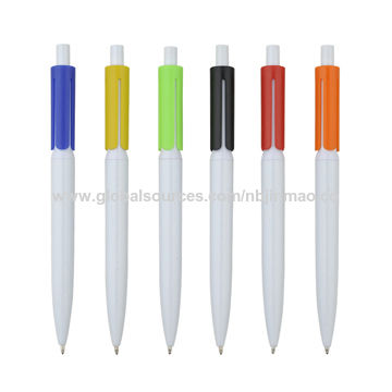 Buy Wholesale China Plastic Pens, White Special Clip Bullet Tip Long ...