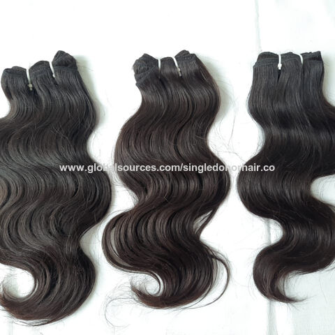 100% Human Hair Extensions Natural Color Peruvian deep wave hair ...