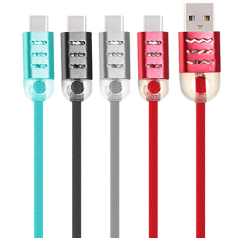 New design 5 color 2A Fast Charging Data Line Original LED USB Cable ...