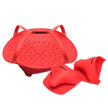 Buy Wholesale China Silicone Steamer With 2 Multipurpose Oven Mitts ...