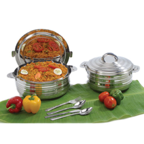 Buy Wholesale India Hot Pot Silver Touch Food Storage Container, Made ...