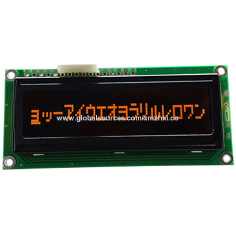 Character LCD module,1601,orange,negative display, Character display ...