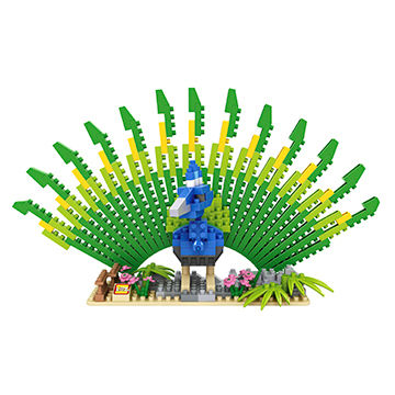 Animal Peacock Building Blocks Action Toys Figure Kids Gift Toys ...