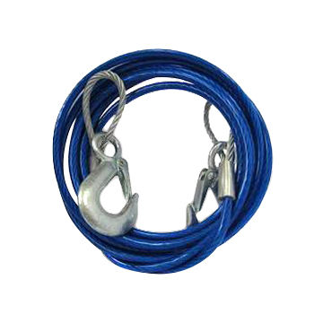 China Heavy-duty 12' Emergency Tow Cable with Safety Hooks - 3/8" Wound ...