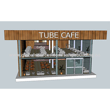 China Modern design steel structure coffee shop modular house on Global ...