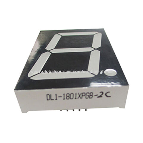 China1.8 inch single digit 7 segment display black Pure Green 1 digit ...