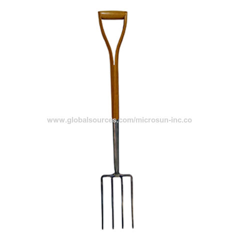ChinaMicrosun Stainless Steel Spading Fork with Y Ashwood Handle, 4T ...