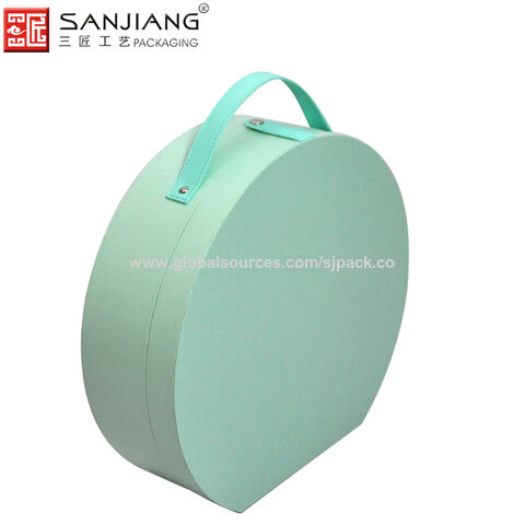Portable Round Shape Cardboard Beauty Cases With Handle,cardboard ...