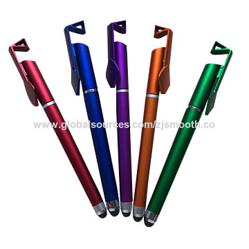 China 4 function pen, gel ink+touch+QR code+phone holder on Global ...
