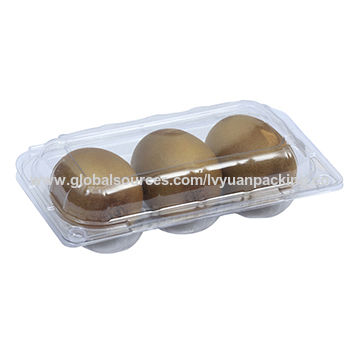 3-cavity kiwi fruits clamshell packaging, disposable plastic fruit ...