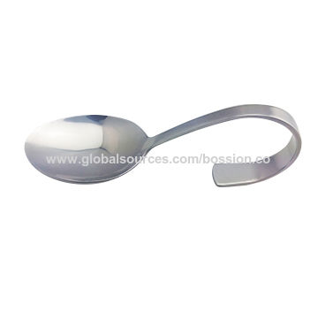 Buy Wholesale China Stainless Steel Spoon With Curved Handle, Hanging ...