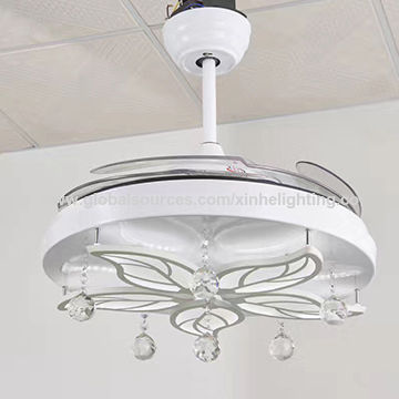 Buy Wholesale China 42" 56" Crystal Led Ceiling Fan, 4 Transparent ...