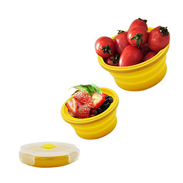 Buy Wholesale China 900ml Round Silicone Food Containers Bento Travel ...