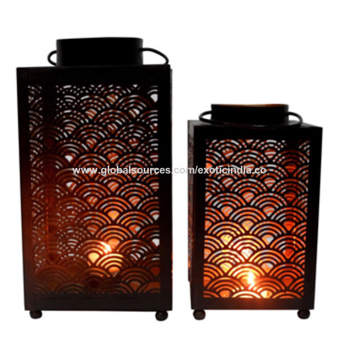 Buy Wholesale India Metal Candle Lanterns With Decorated Cut Work ...