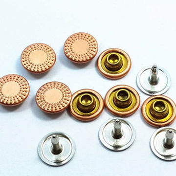 Buy Wholesale China 10mm Copper Plating Metal Garment Jeans Rivet In ...