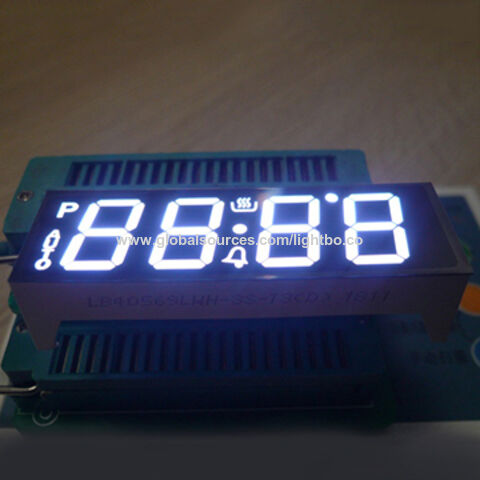 Customized Ultra White 4-digit 0.56" 7 Segment LED Display for oven, 7 ...