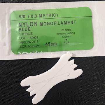 Buy Wholesale China Surgical Suture With Needle, Nylon Monofilament 9/0 ...