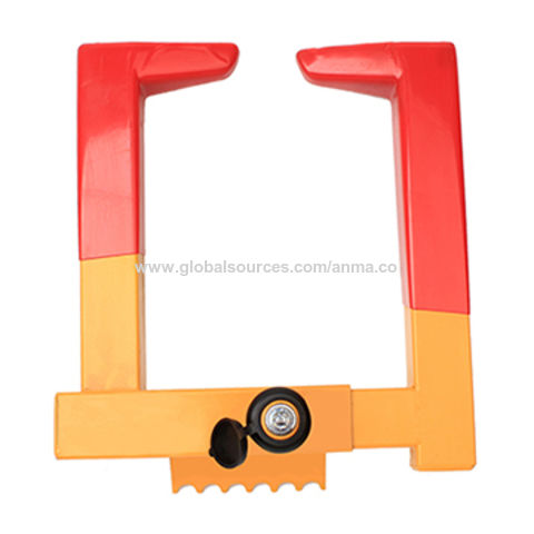 Car Wheel Clamps Car tire Lock & Clamp in Red & Yellow Universal for ...